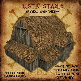 Second Life Marketplace - Rustic Stable